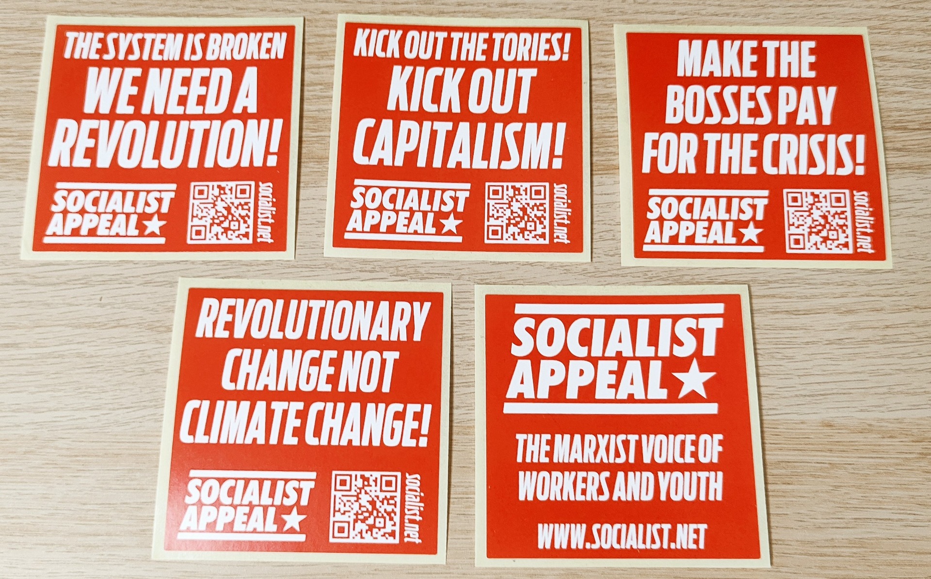 Socialist Appeal stickers bundle - Wellred Books